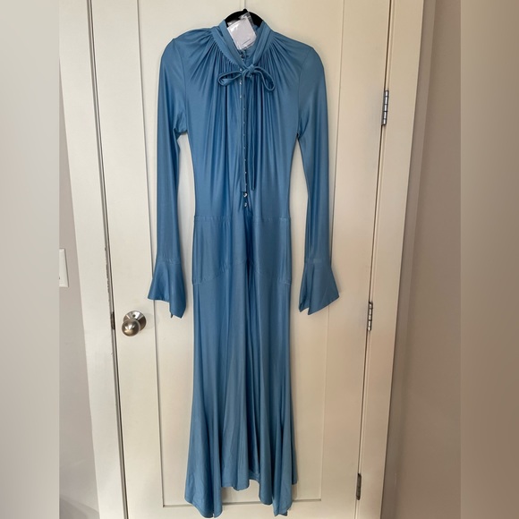 Paco Rabanne | Dresses | Paco Rabanne Blue Second Skin Long Sleeve ...